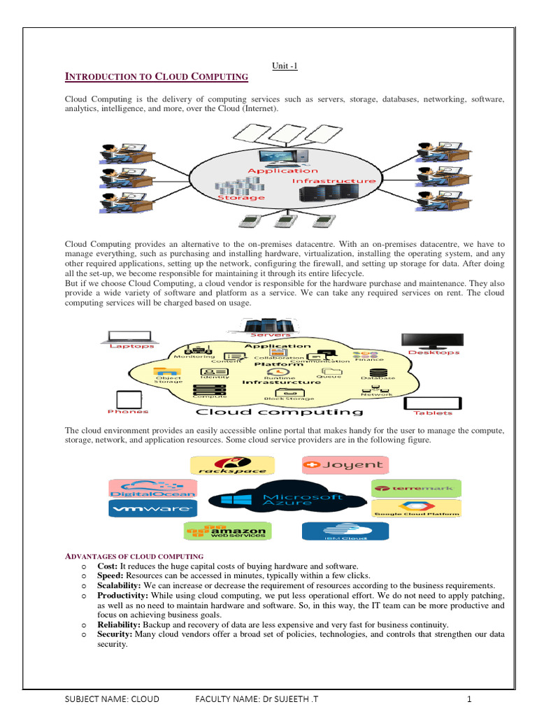 CC 1 5 Units 1 Amar | PDF | Cloud Computing | Software As A Service