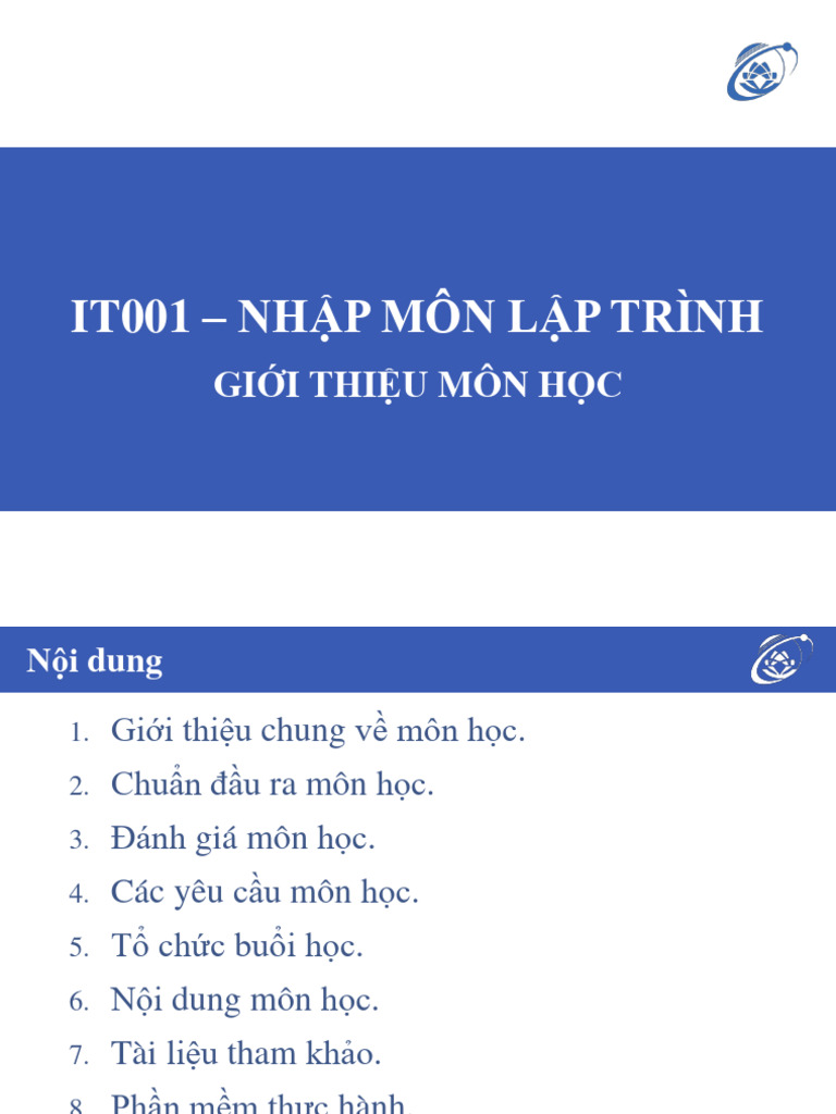 Bai01.1 GioithieuMonhoc | PDF