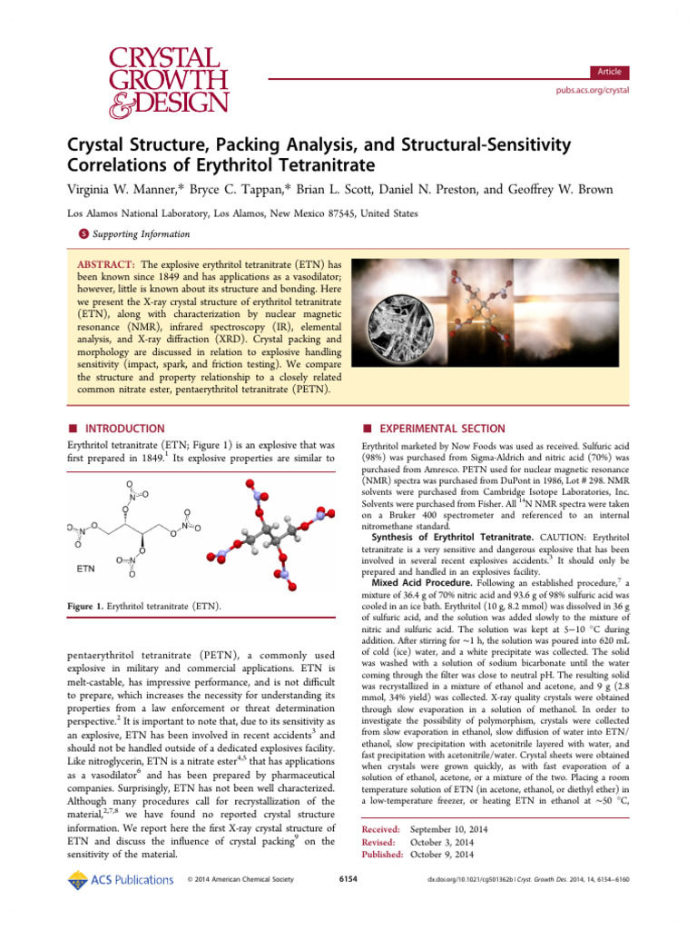 Crystal Structure, Packing Analysis, and Structural-Sensitivity | PDF | Chemistry | Physical ...