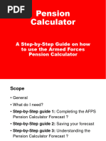 AFPS Form 14 Pension Forecast Guide | PDF | Pension