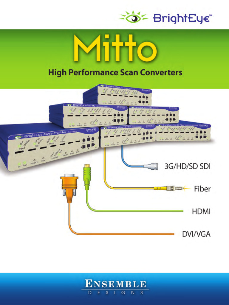 Ensemble Designs-BrightEye Mitto Scan Converters Brochure | PDF | Hdmi ...