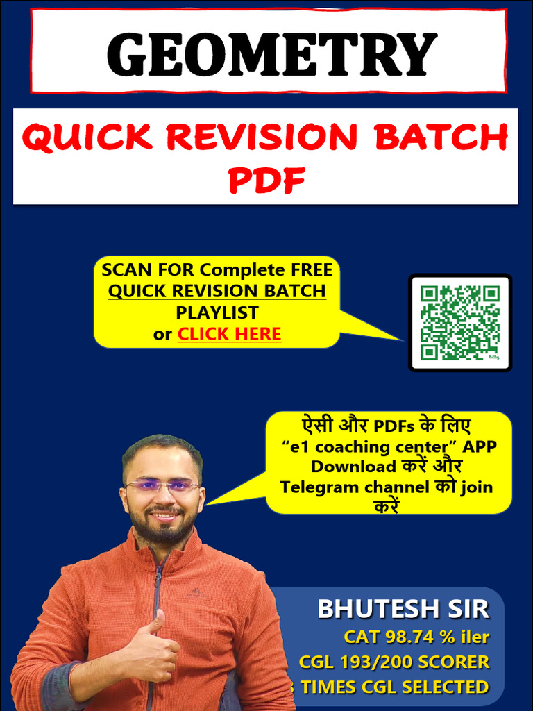 Complete Geometry Quick Revision Batch | PDF
