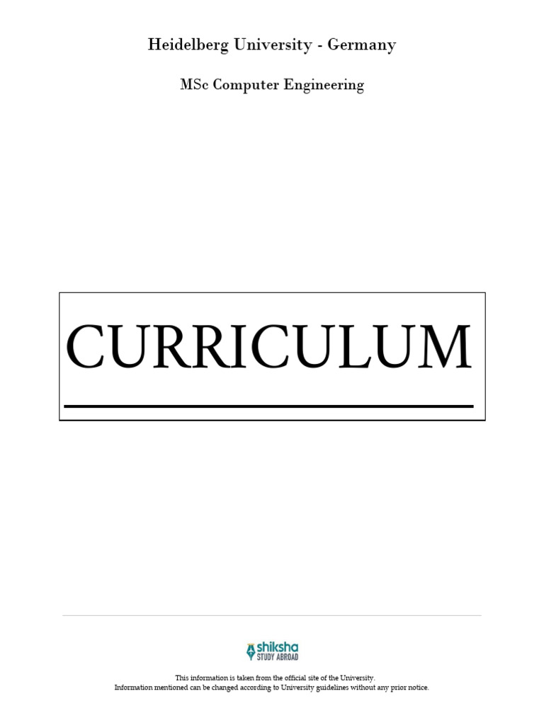 Curriculum German University | PDF | Robotics | Embedded System