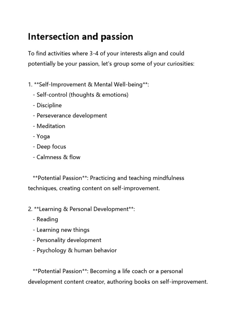 Intersection and Passion | PDF | Meditation | Psychology Intersection and Passion | PDF | Meditation | Psychology