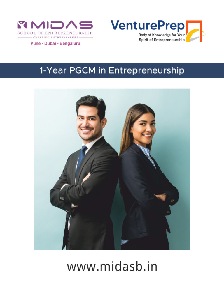 Midas VenturePrep Brochure 2024 | PDF | Entrepreneurship | Startup Company