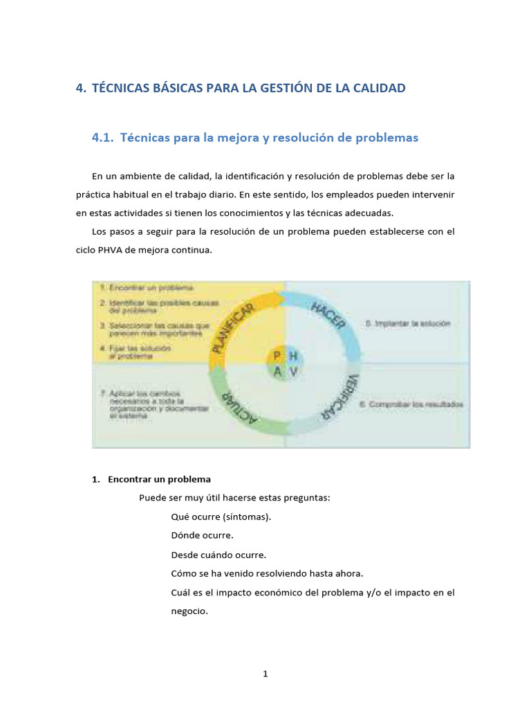 Tema 4 - TÉCNICAS BÁSICAS PARA LA GESTIÓN DE LA CALIDAD | PDF | Calidad (comercial) | Gestión de ...