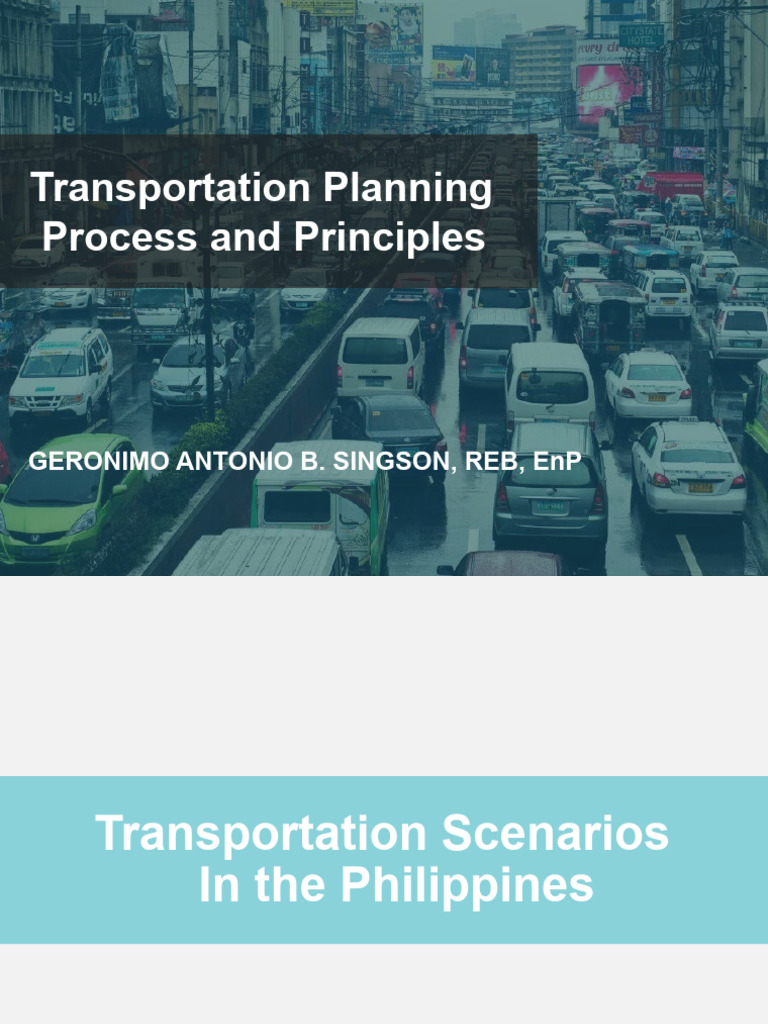 Transportation Planning Process and Principles | PDF | Transport | Road