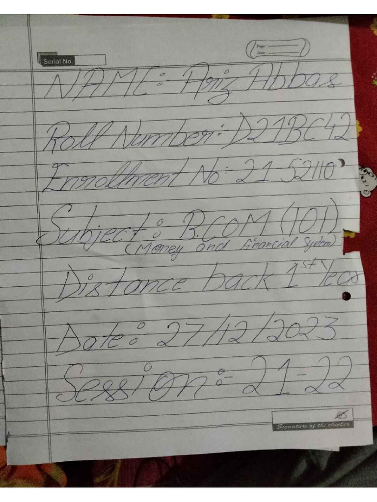 1st Year Back B.com (101) Money and Financial System - Compressed | PDF