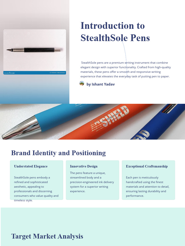 Introduction To StealthSole Pens | PDF | Brand | Luxury Goods