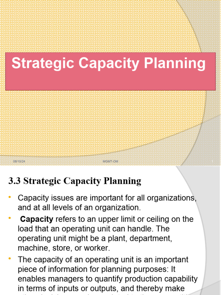 Capacity Planning | PDF | Employment | Business