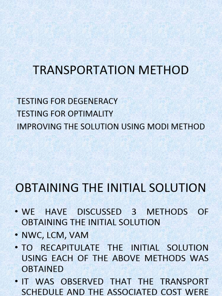 Transportation 2 | PDF | Applied Mathematics | Algorithms