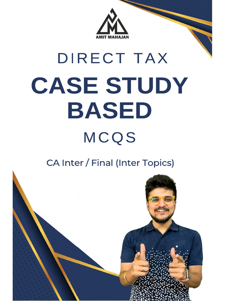 DT - Case Study Based MCQs - CA Amit Mahajan | PDF