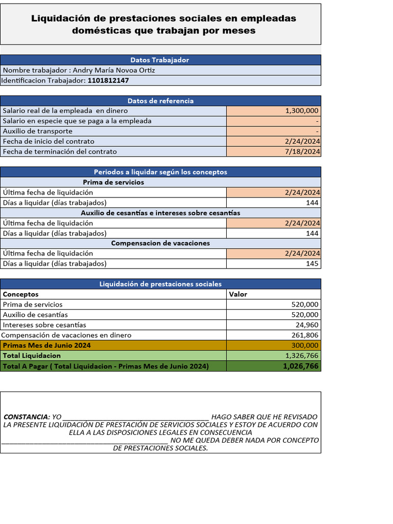 Liquidacion Ana 1 | PDF | Liquidación (Finanzas) | Finanzas y dinero