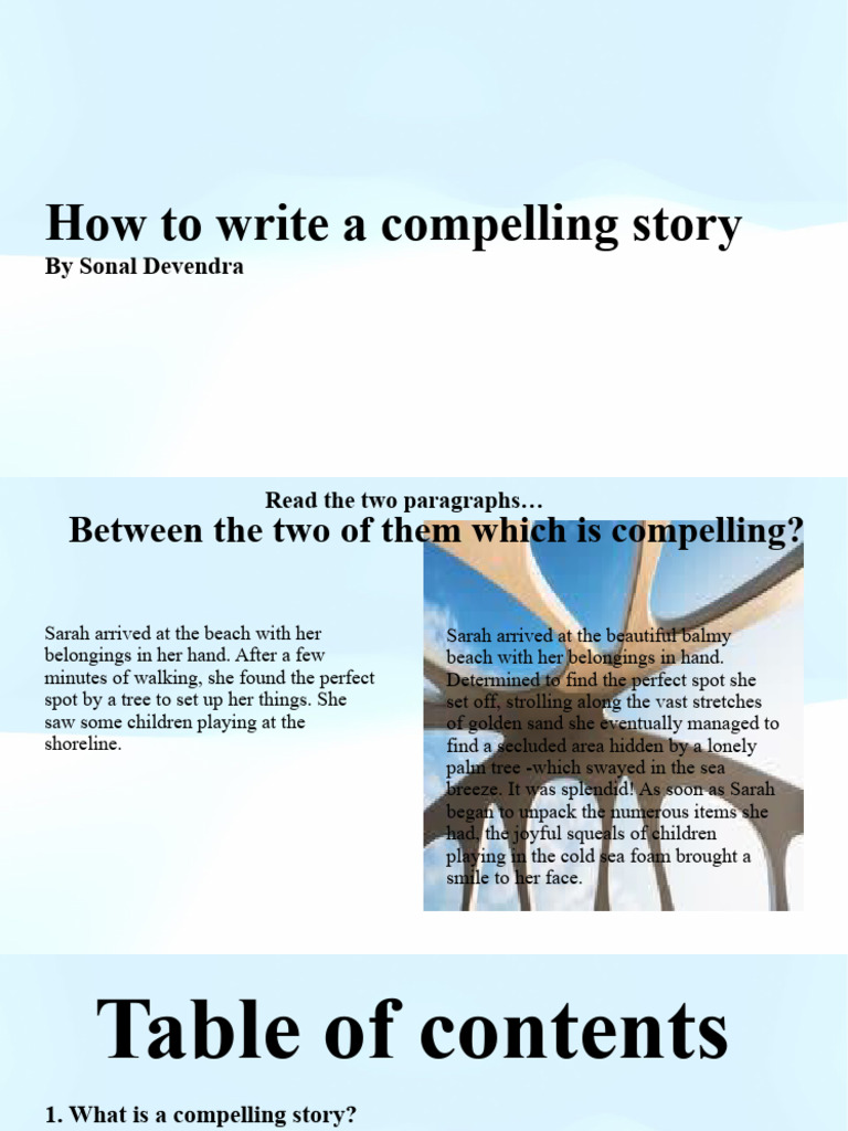 How to Craft a Compelling Story | PDF