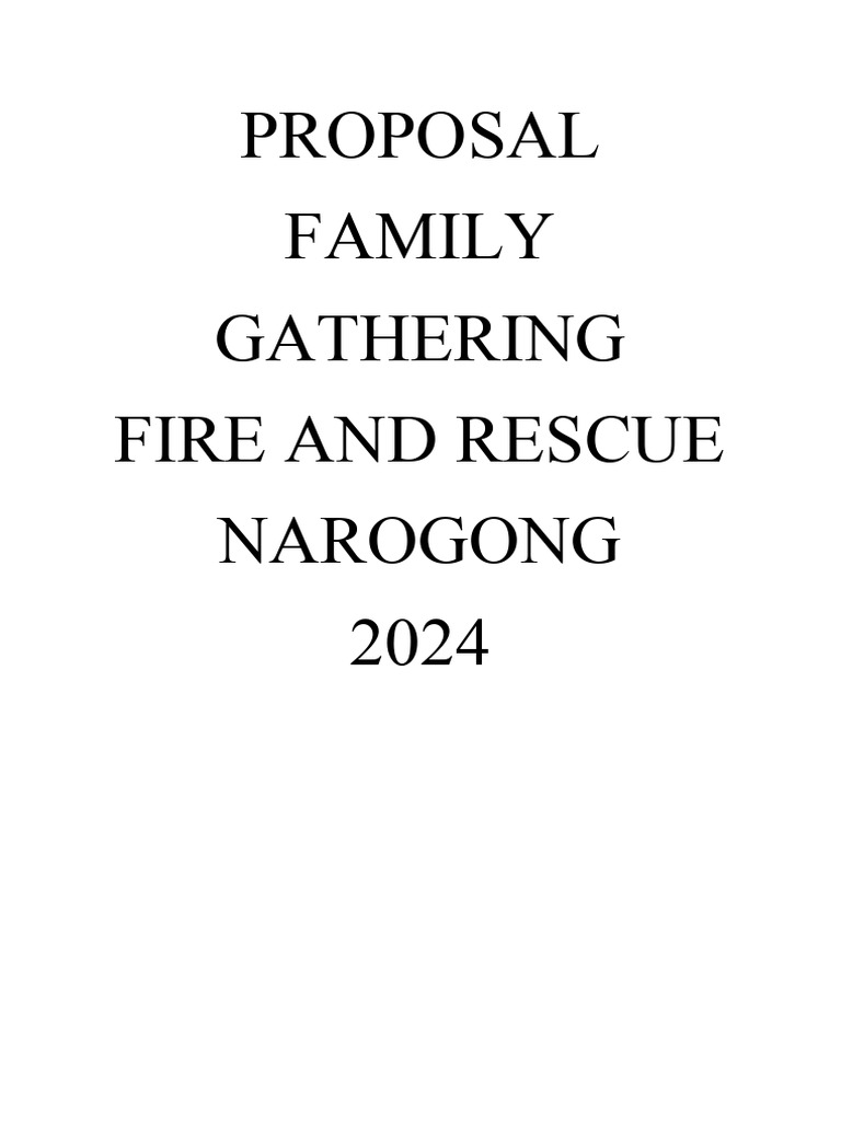 Proposal Family Gathering Fire and Rescue | PDF