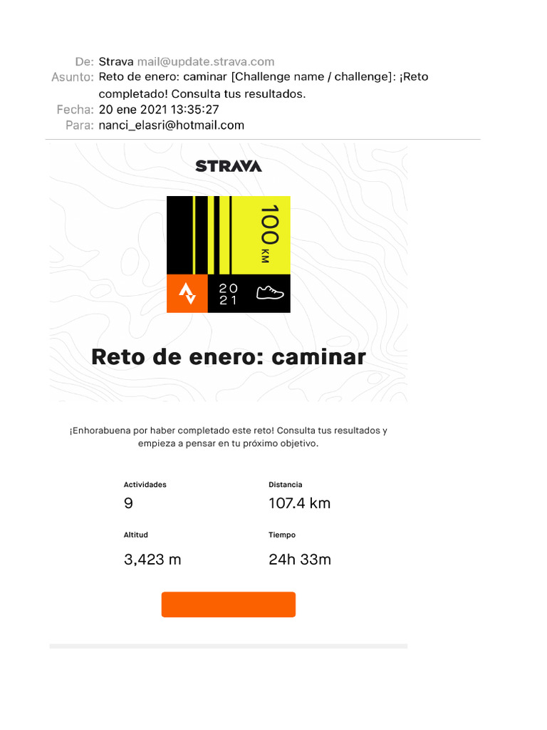 Reto de Enero Caminar (Challenge Name Challenge) ¡Reto Completado ...