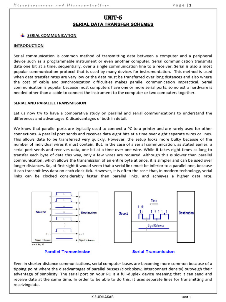 Serial Data Transfer Schemes 1 12 | PDF | Input/Output | Duplex (Telecommunications)