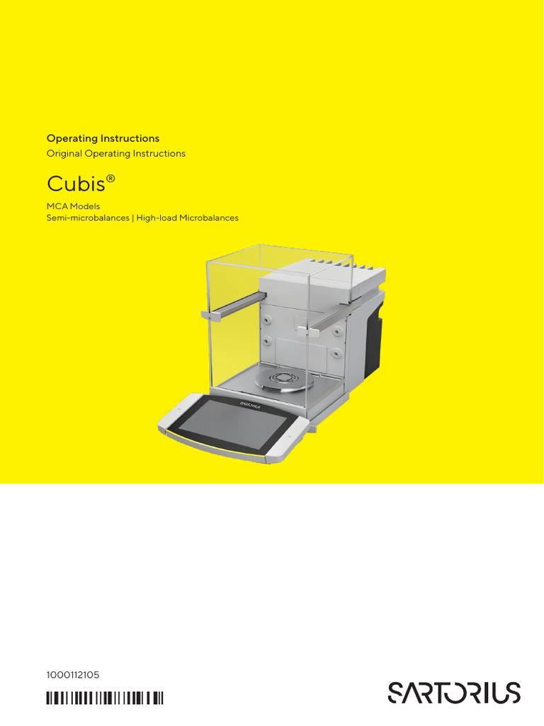 Manual Cubis Mca High Capacity Micro Balances wmc6029 E23040 1 Data ...