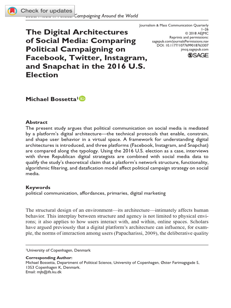 Social Media's Impact on Political Campaigns | PDF | Social Media | Popular Culture & Media Studies