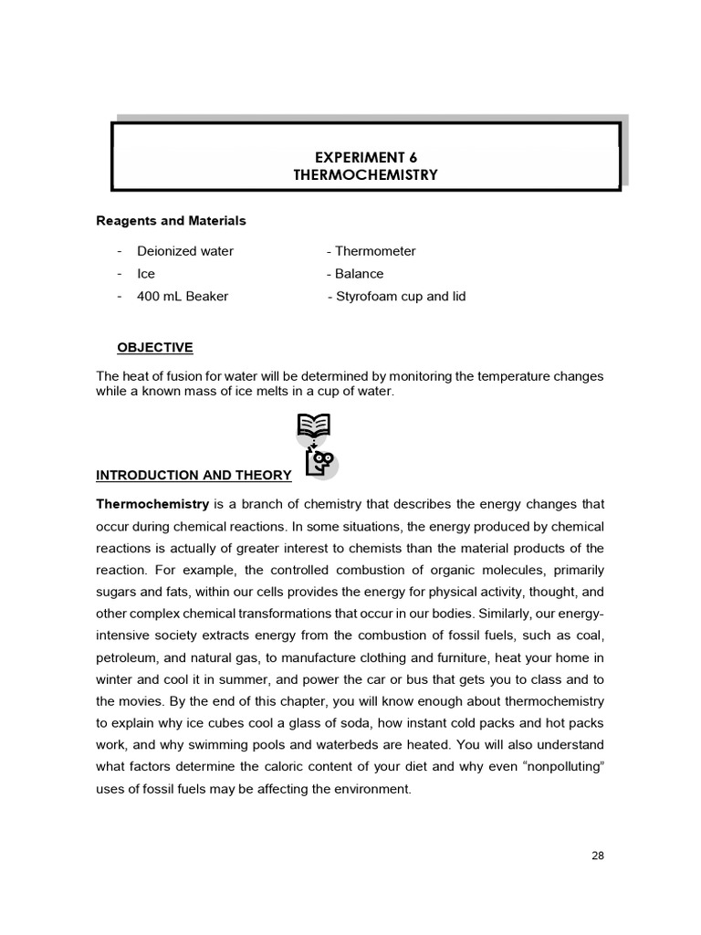 Lab Manual Exp 6 | PDF | Heat | Enthalpy