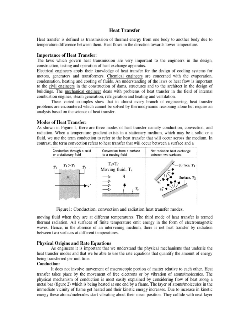 NOTES-heat-transfer-Intro | PDF | Heat Transfer | Thermal Conduction