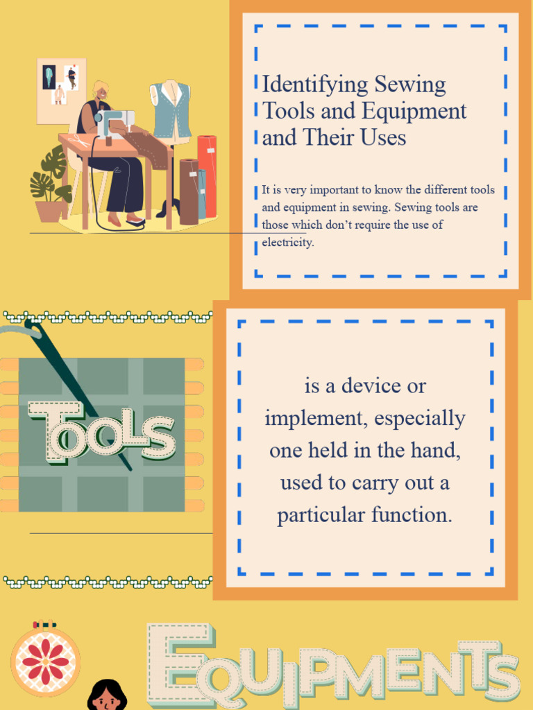 Identifying Sewing Tools and Equipment and Their Uses - Docx ...
