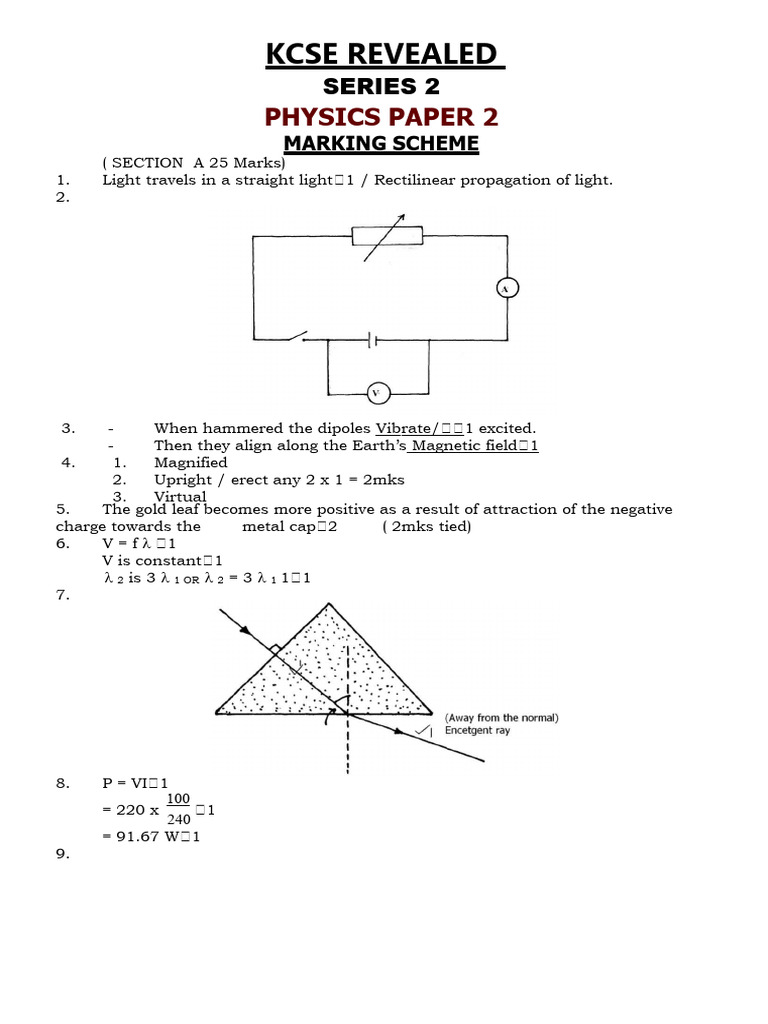 KJM S2 PHYS PP2 MS | PDF | Waves | Wavelength