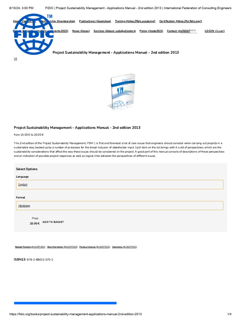 FIDIC Project Sustainability Management - Applications Manual 2013 ...