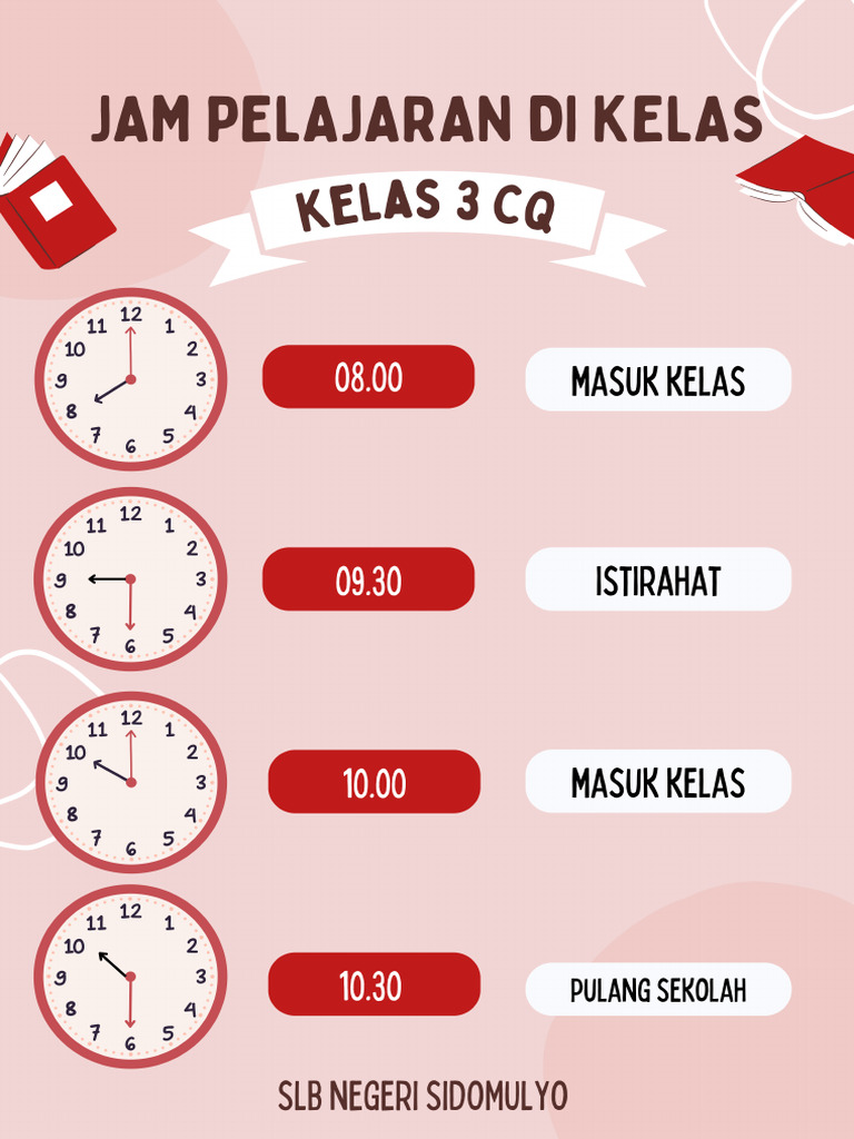 Jam Kelas Dan Peraturan Kelas | PDF