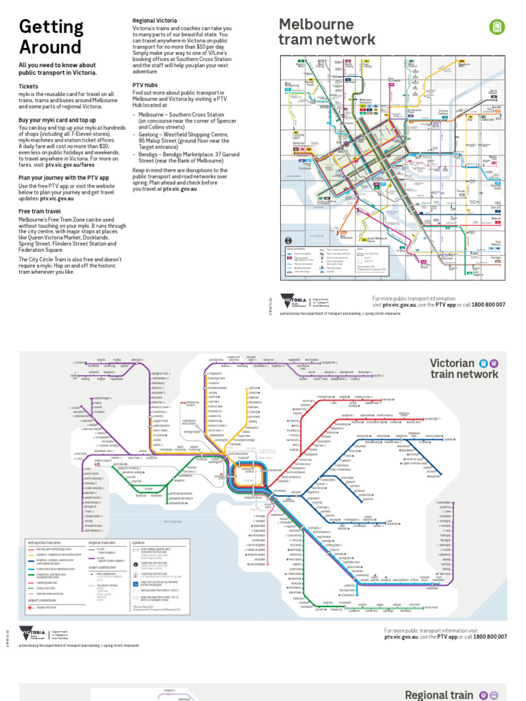COVG Summer Autumn 2023 Transport Maps | PDF | Melbourne | Public Transport