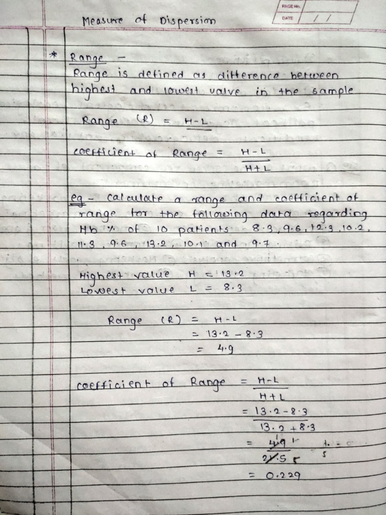 Biostatistics Class Notes | PDF