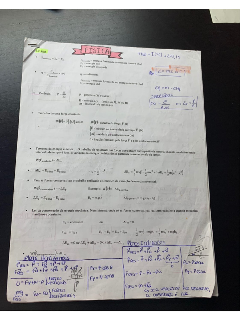 Formulario Fisica 1 | PDF