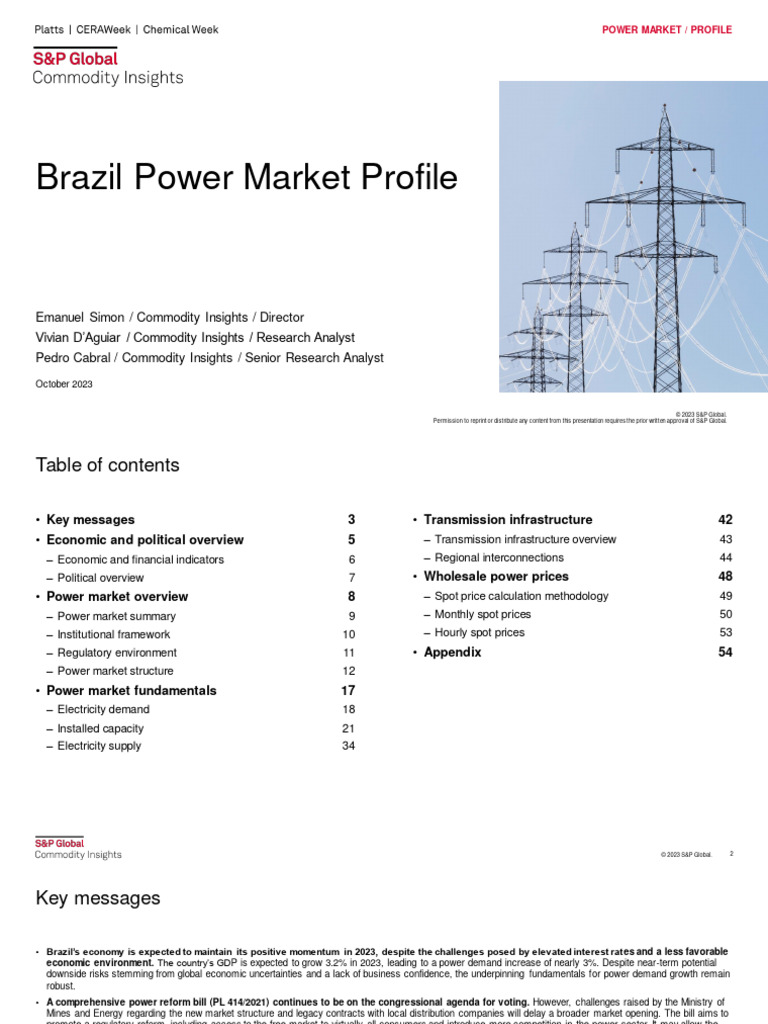 Brazil Power Market Overview 2023 | PDF | Photovoltaics | Solar Power