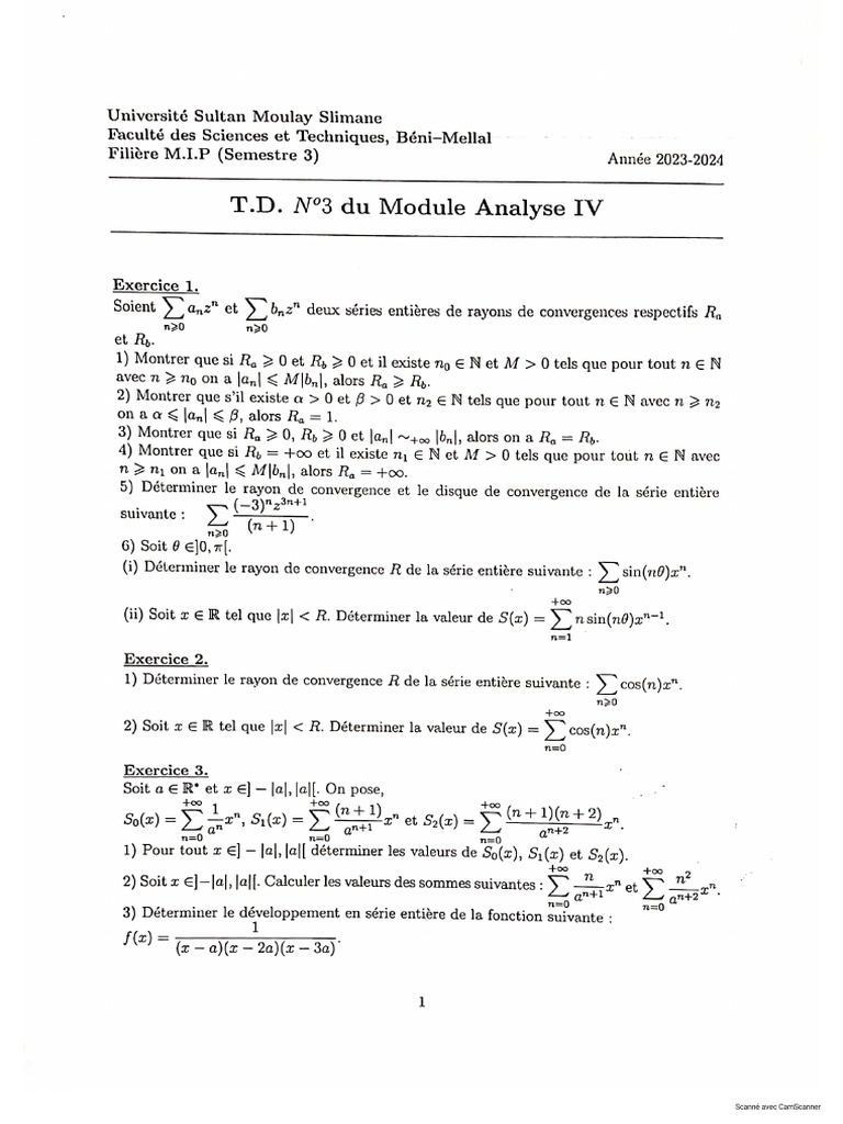 Correction td3 de Prof Setouti | PDF