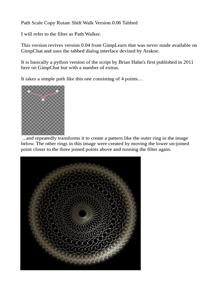Path Scale Copy Rotate Shift Walk Version 0.06 Tabbed Guide | PDF | Computing | Computer Graphics
