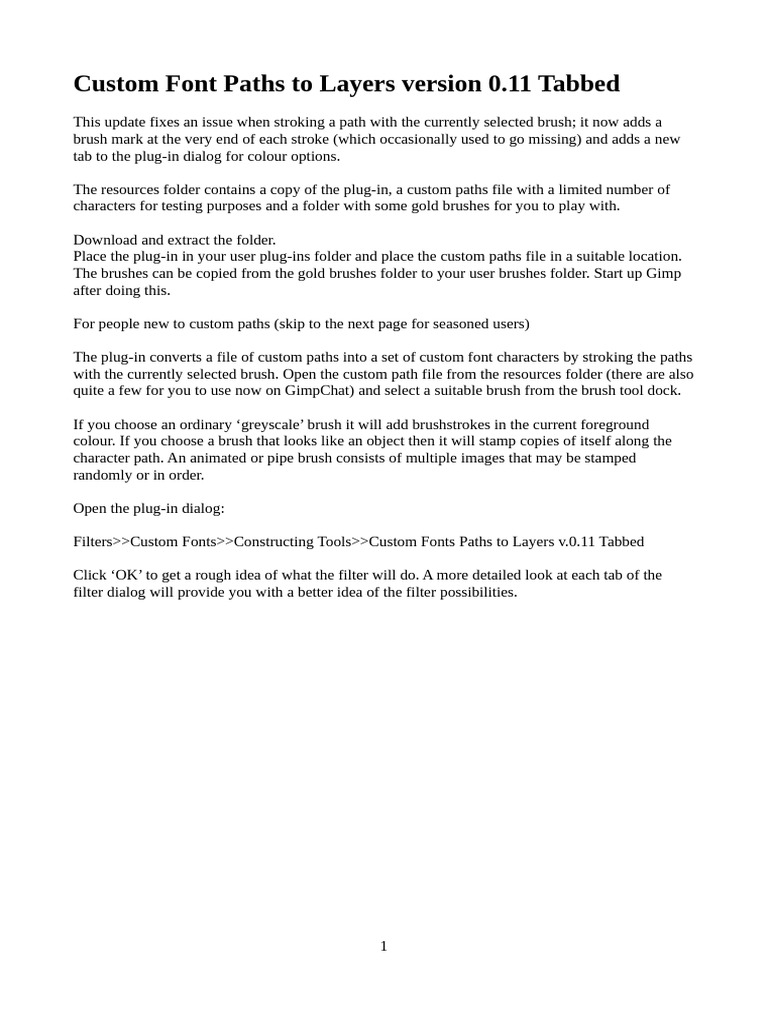 Custom Font Paths To Layers Version 0.11 Tabbed Guide | PDF | Software ... Custom Font Paths To Layers Version 0.11 Tabbed Guide | PDF | Software ...