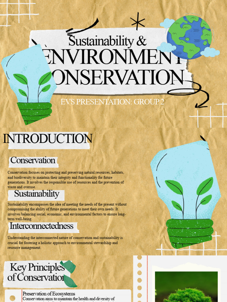 Environment Conservation and Sustainability | PDF | Conservation ...