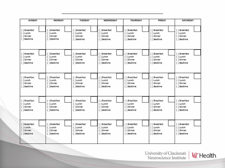 Medication Calendar | PDF | Lunch | Dinner