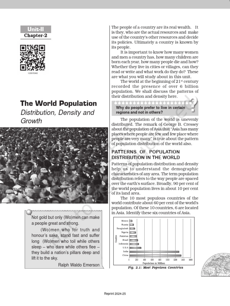 World Population: Distribution & Density | PDF | Human Migration ...