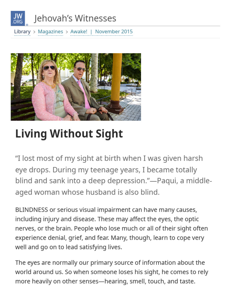 JW Book | PDF | Senses | Visual Impairment