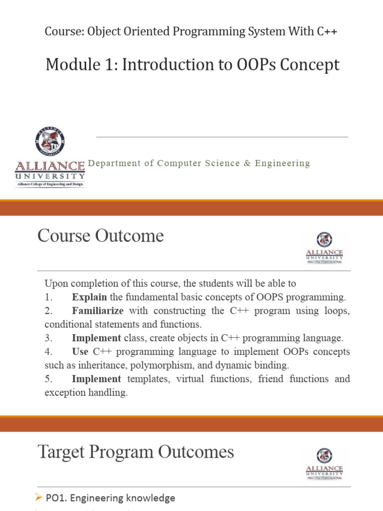 Oops Pmodule1 | PDF | C++ | Programming