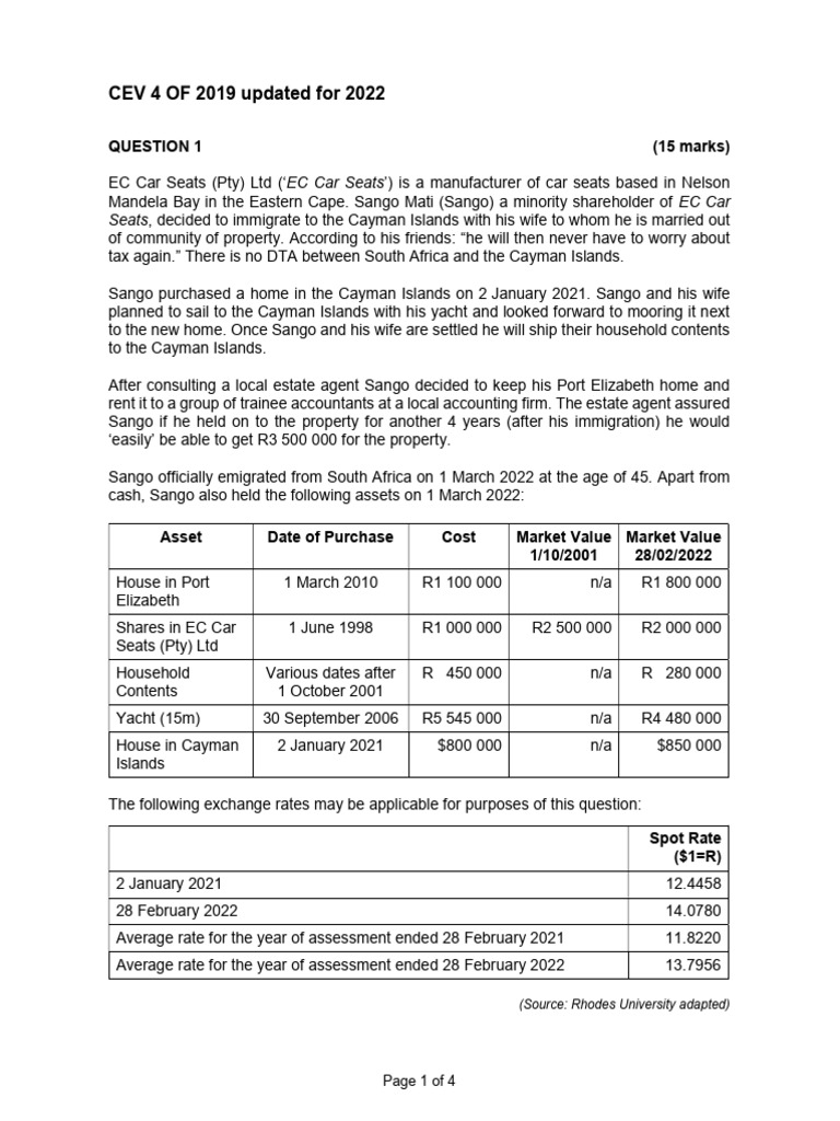 2019 CEV 4 Updated For 2022 | PDF | Taxes | Taxation
