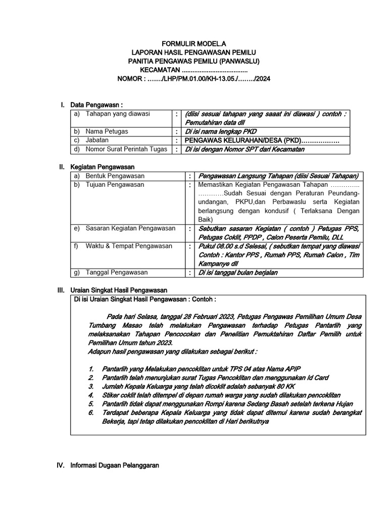 Formulir Model A PKD | PDF