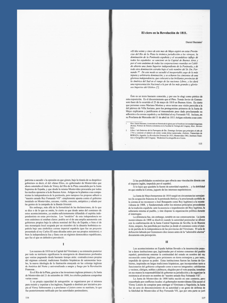 El Clero en La Revolución de 1811 | PDF