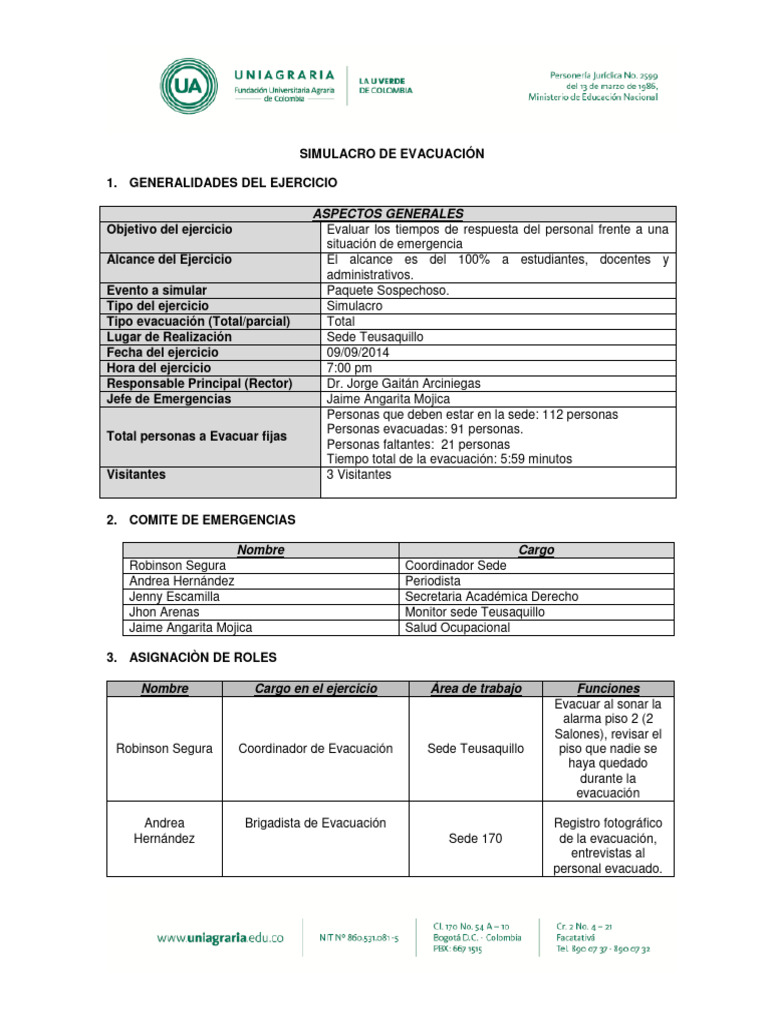 Simulacro Teusaquillo | PDF