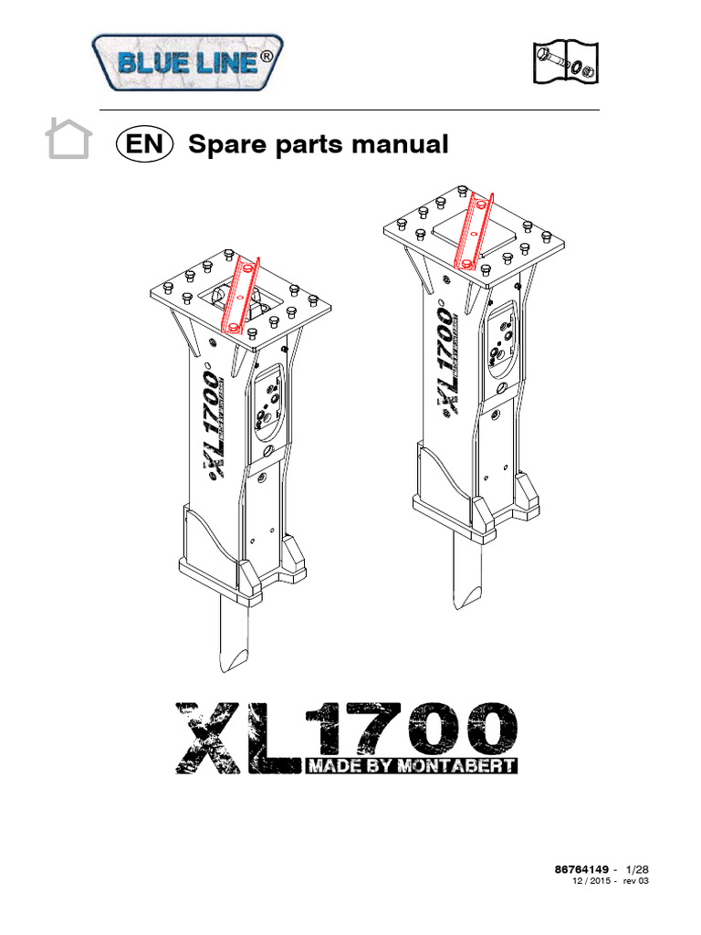 Montabert XL1700 Spare Parts Manual | PDF