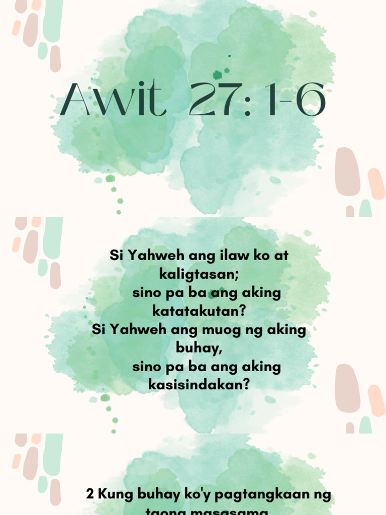 Awit 27 1 6 | PDF