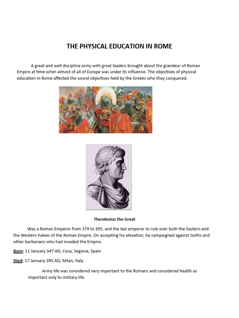 Roman Physical Education Insights | PDF | Roman Empire | Ancient Rome
