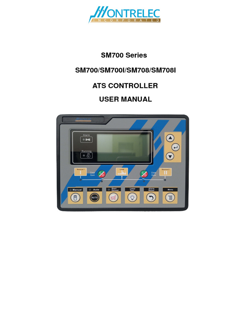 SM700 Series ATS Controller Manual | PDF | Power Supply | Ac Power