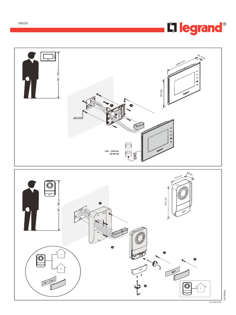 Videointerfon Legrand 369220 | PDF
